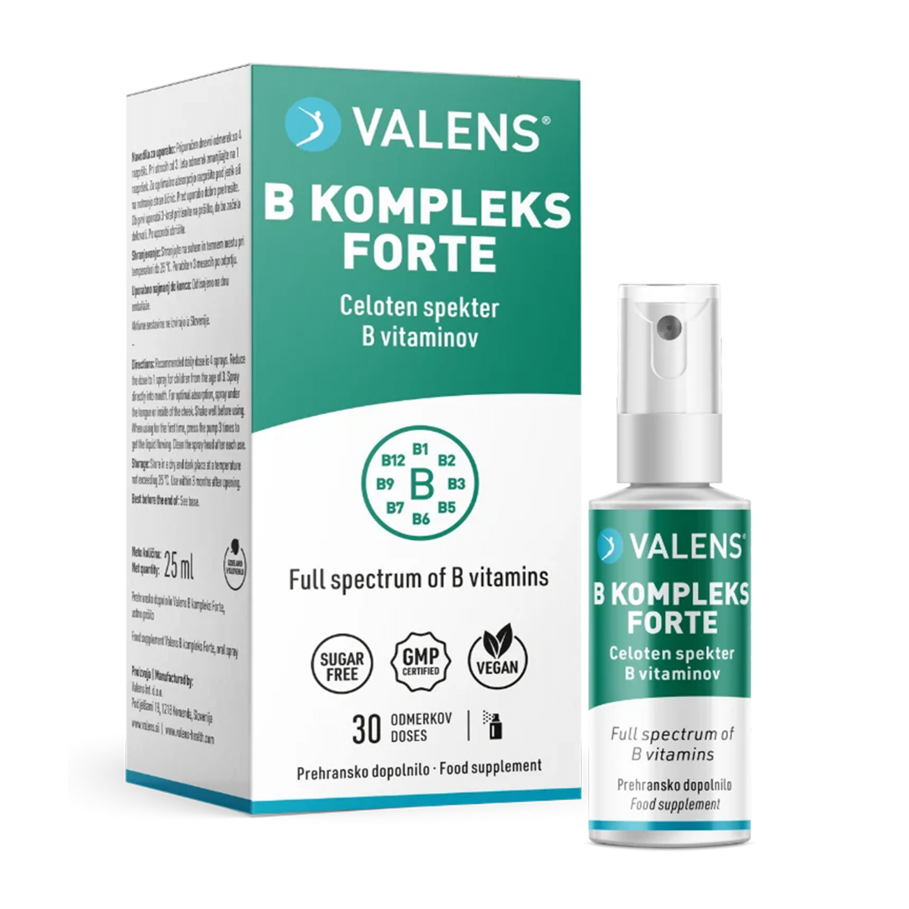 Valens B-kompleks Forte ustno pršilo - Superskin